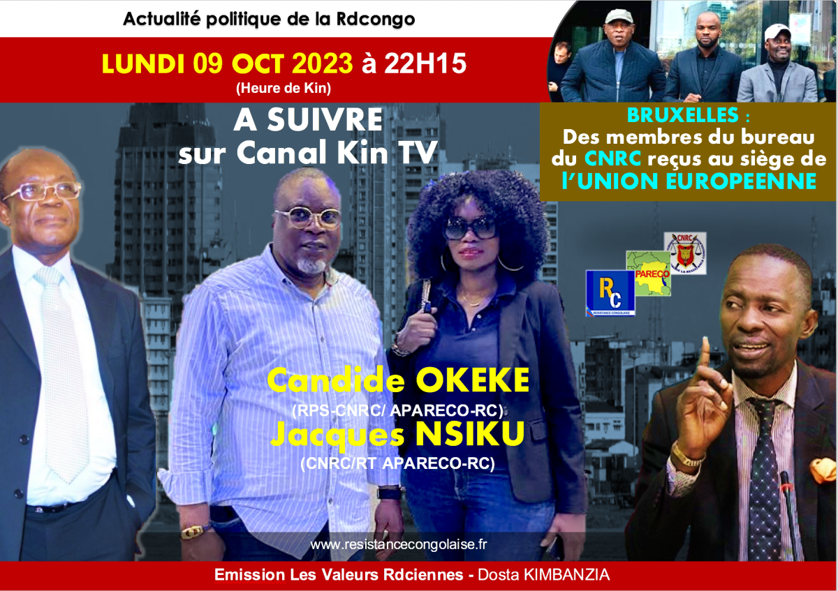 A SUIVRE – L’APARECO RC & le CNRC sur Canal Kin TV : Des membres du ...